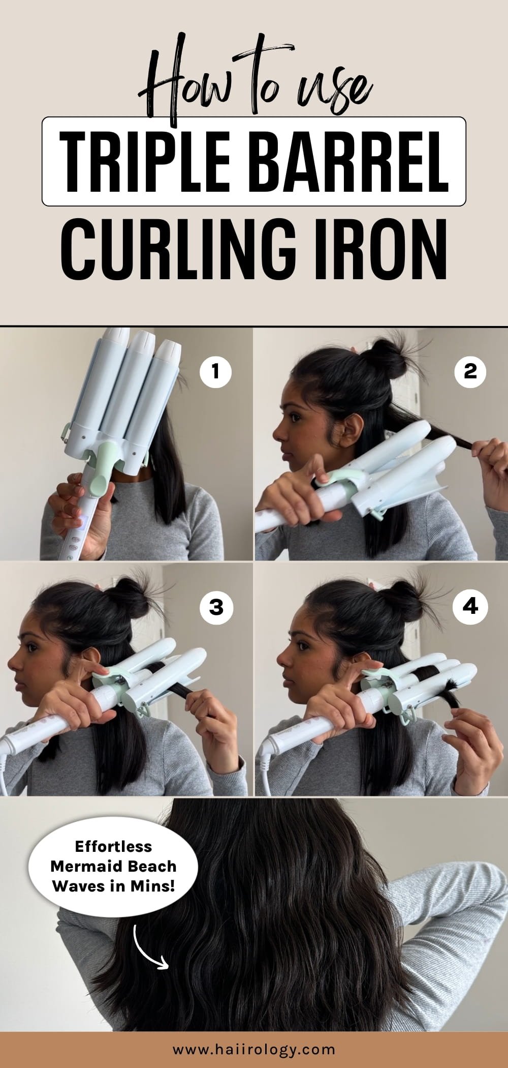 How To Use 3 Barrel Curling Iron on Short, Medium & Long Hair — Haiirology