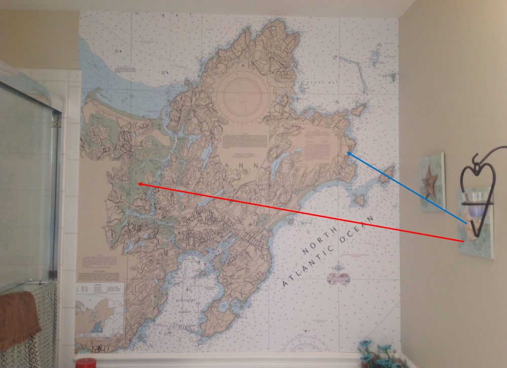 A Mural for A Shoestring Budget — Nautical Chart Wallpaper