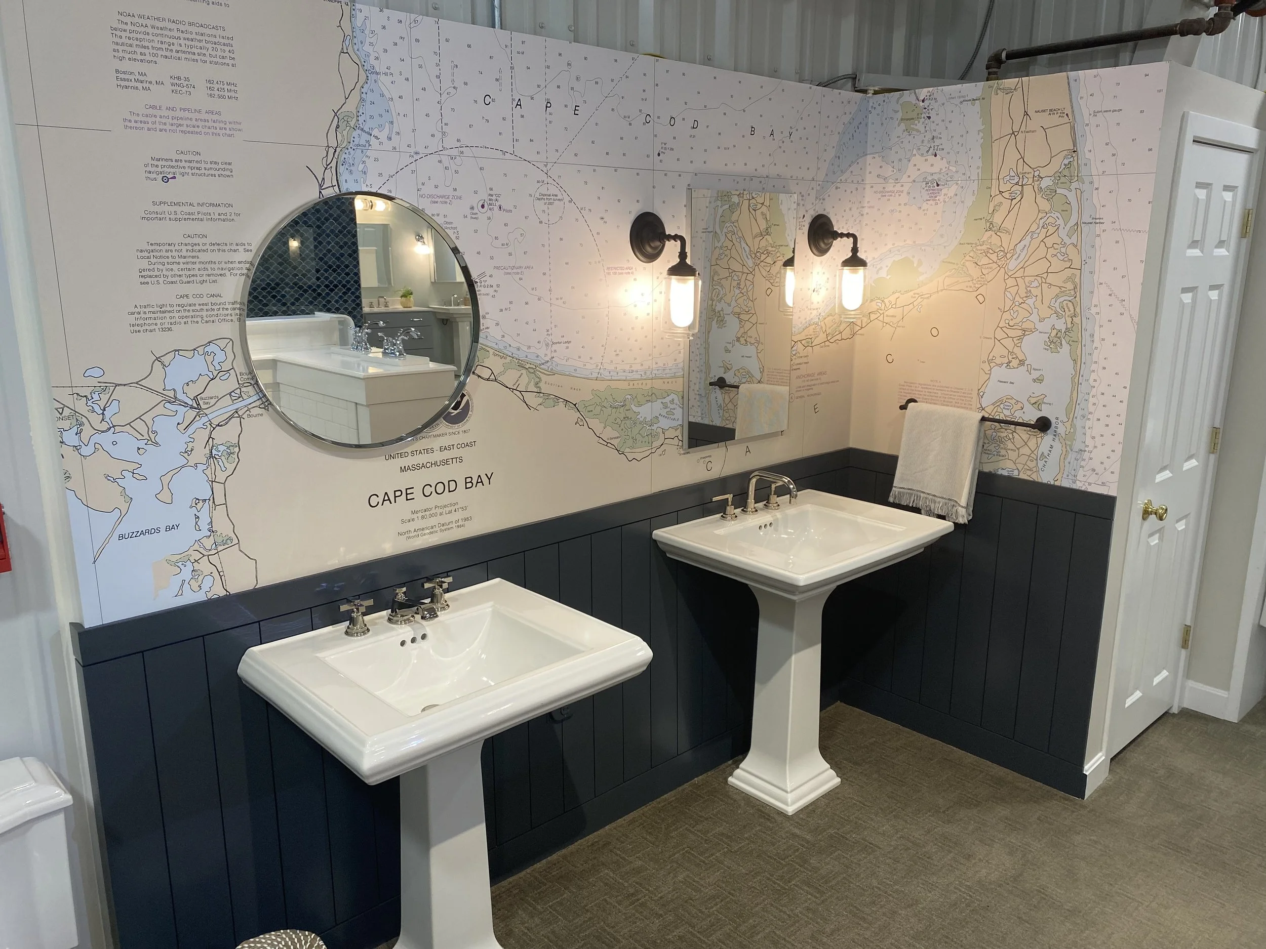 Nautical Chart Wallpaper Snow & Jones Showroom — Nautical Chart ...