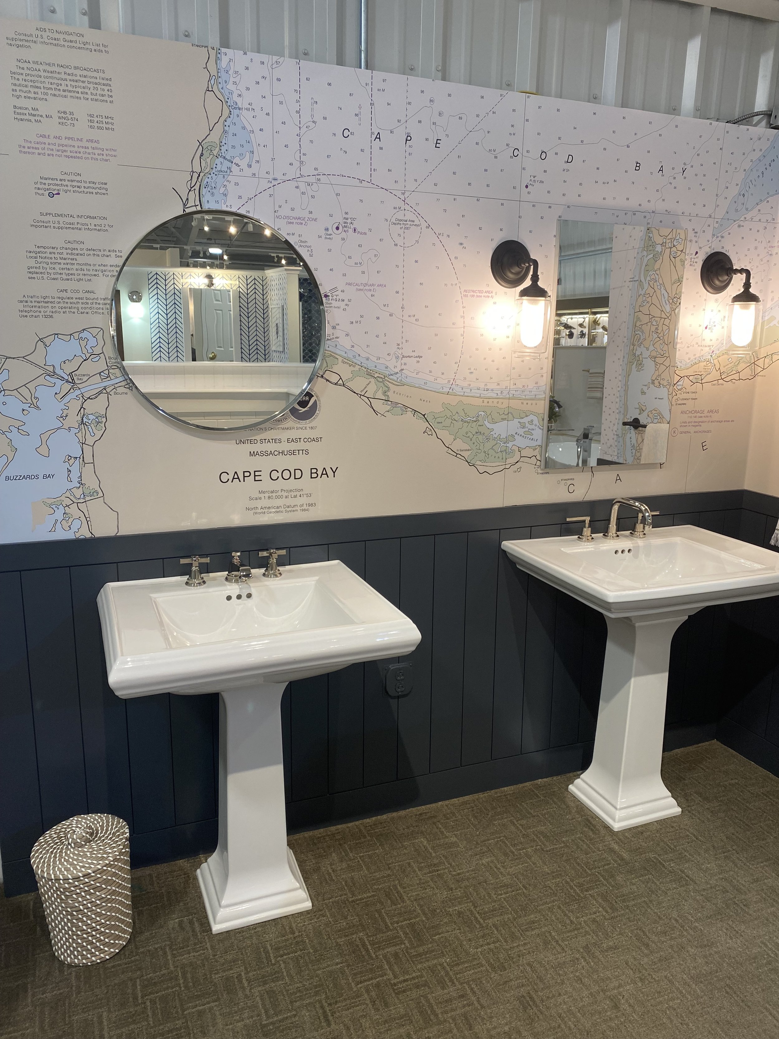 Nautical Chart Wallpaper Snow & Jones Showroom — Nautical Chart ...
