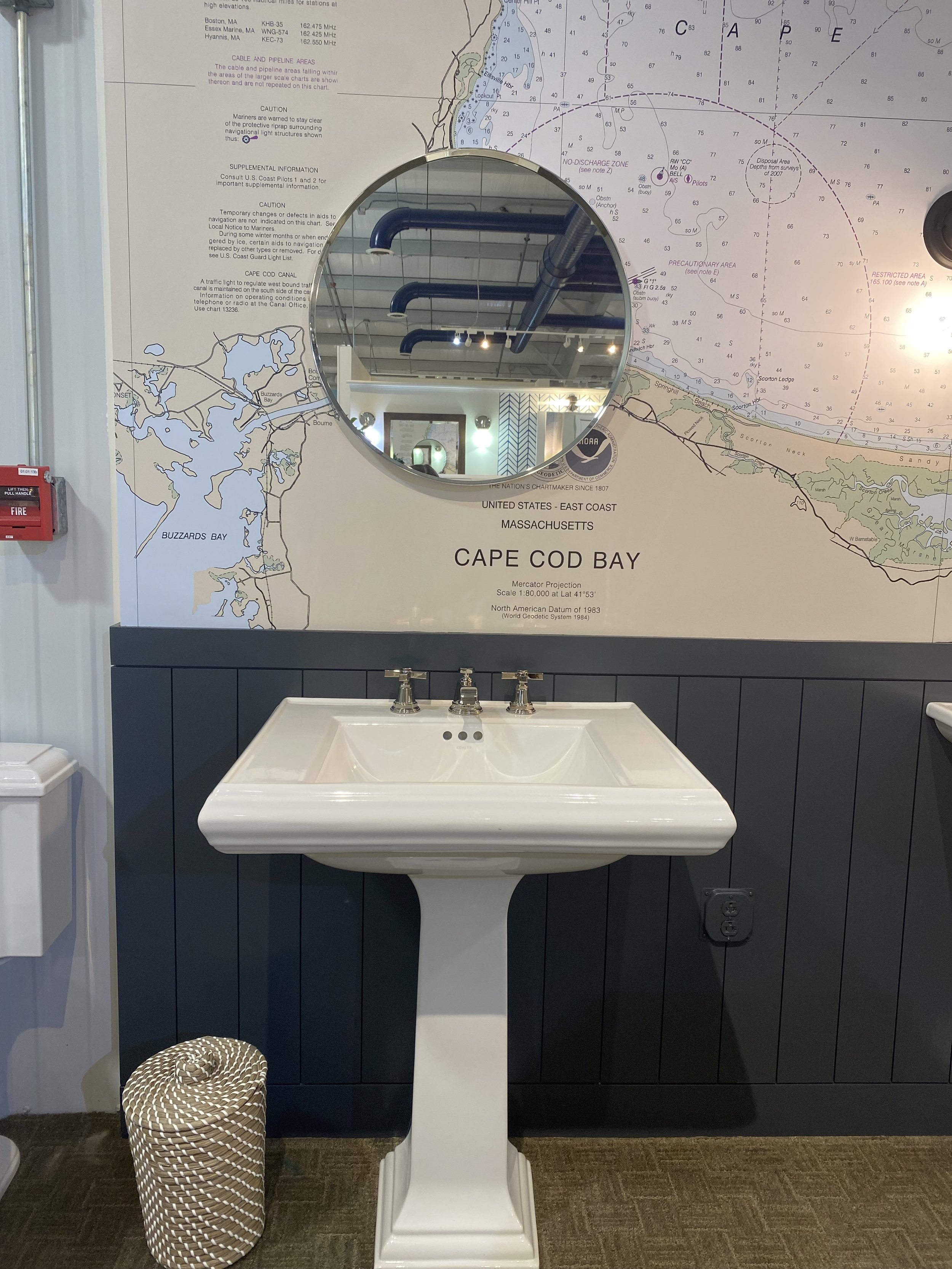 Nautical Chart Wallpaper Snow & Jones Showroom — Nautical Chart ...