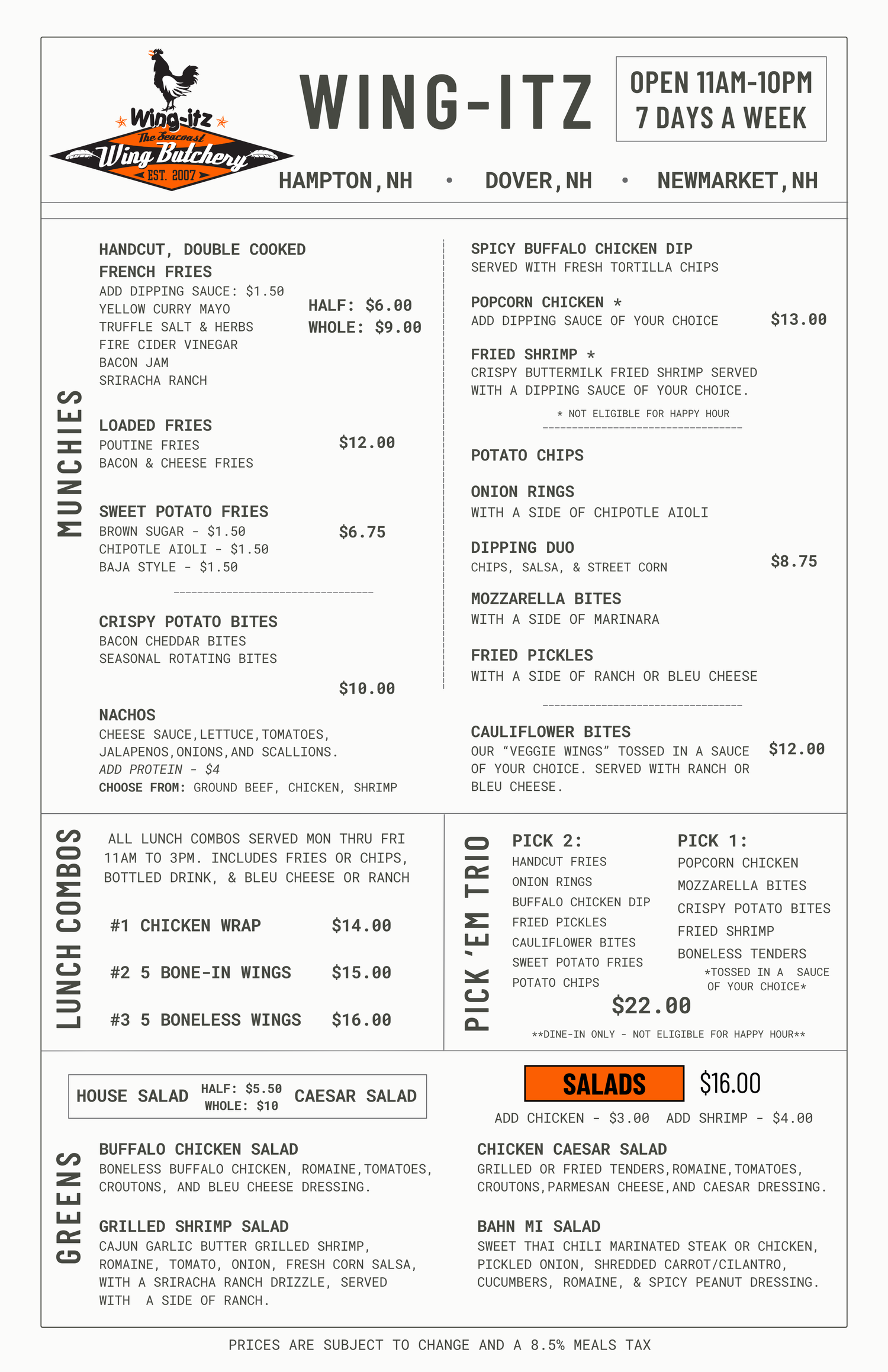 General 3 — Wing-itz Restaurants