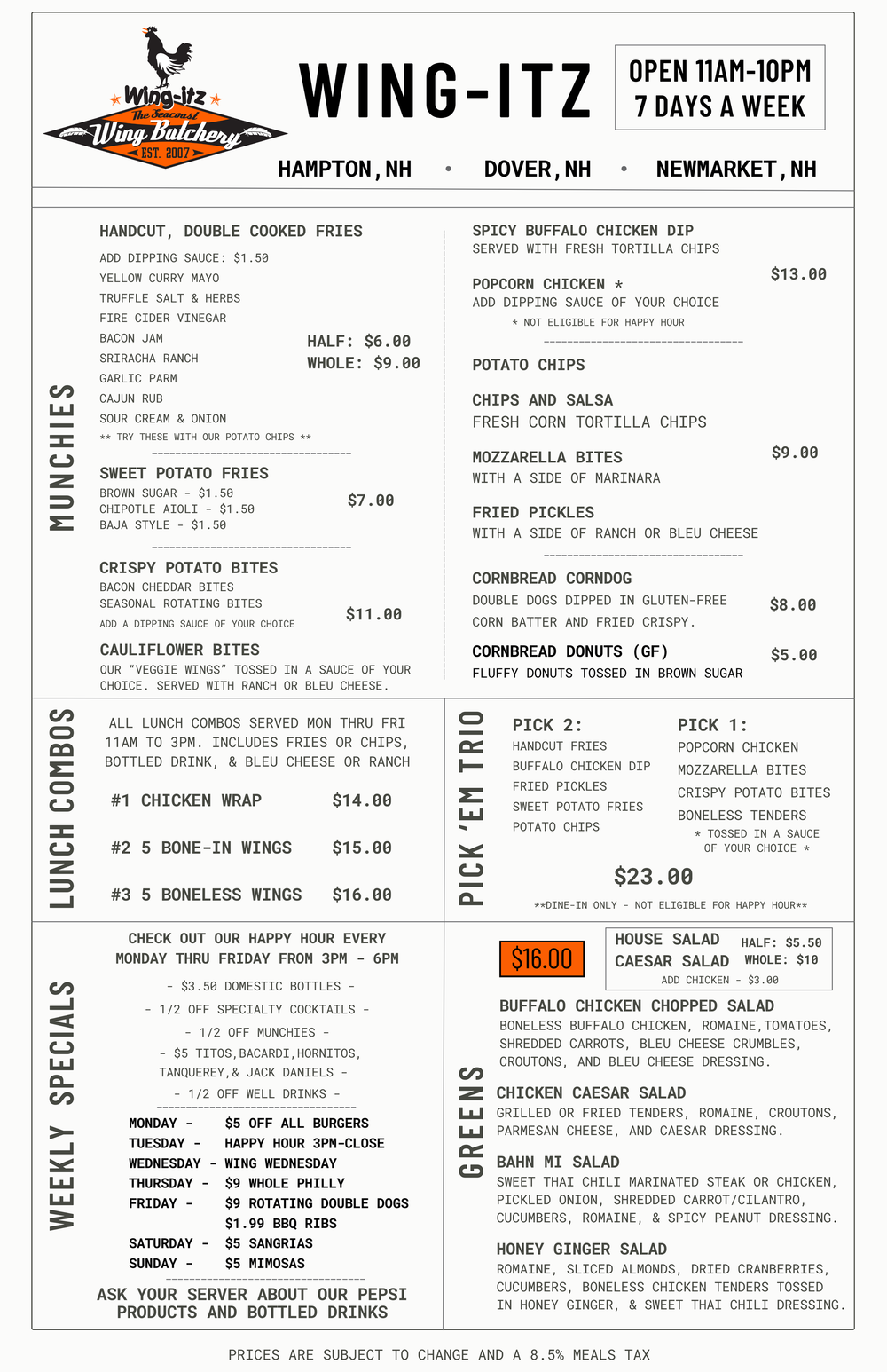 General 3 — Wing-itz Restaurants