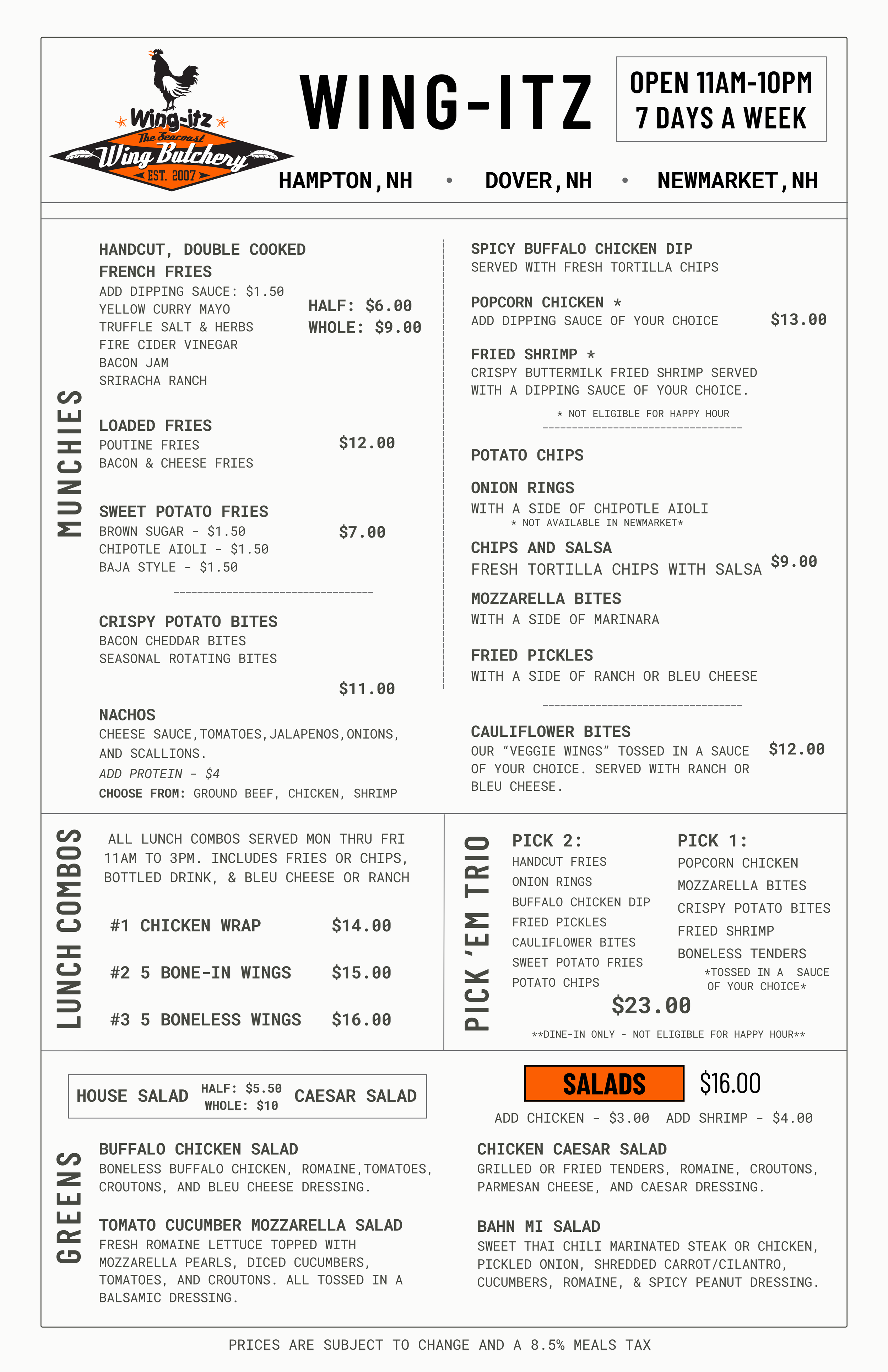 General 3 — Wing-itz Restaurants