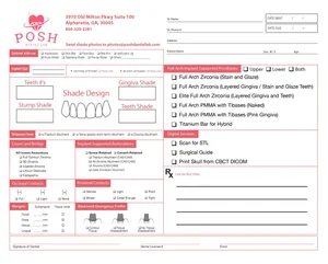 Lab Scripts — Posh Dental Lab