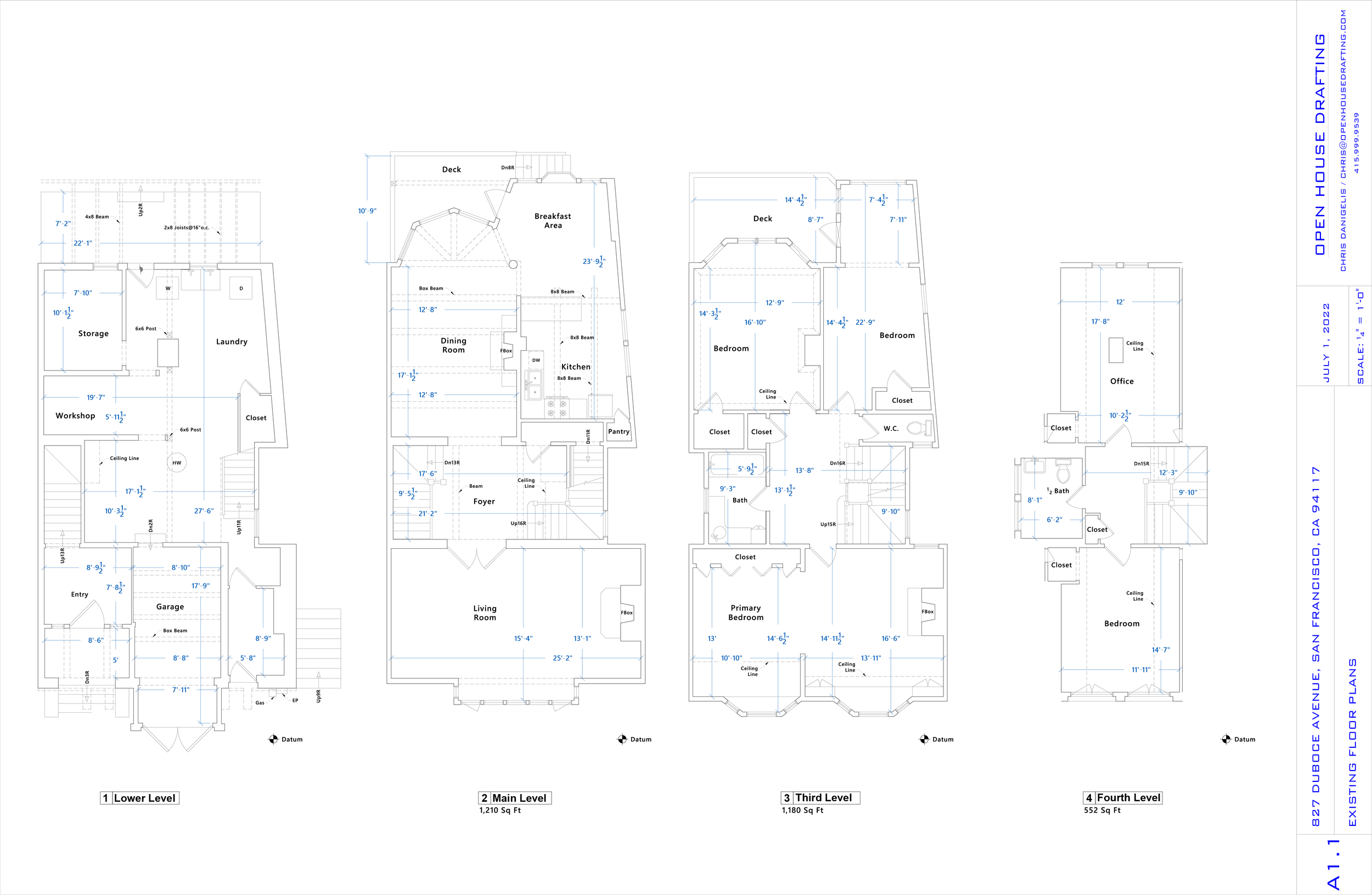 Architectural as-built floor plans — Open House Drafting