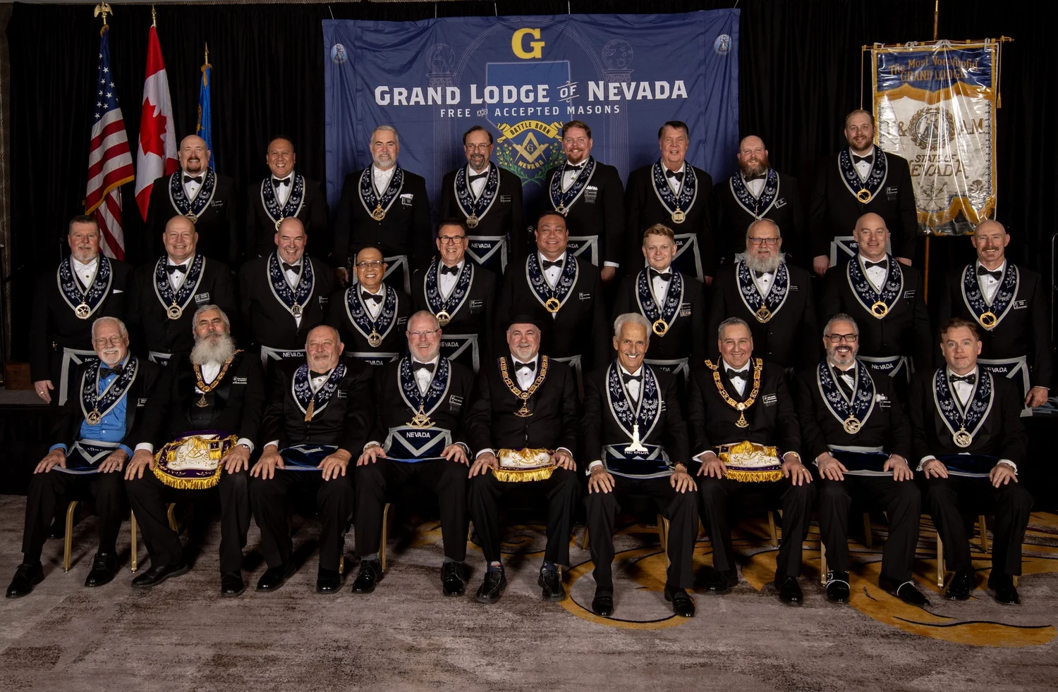 The Grand Master and His Officers — Grand Lodge of Nevada F&AM