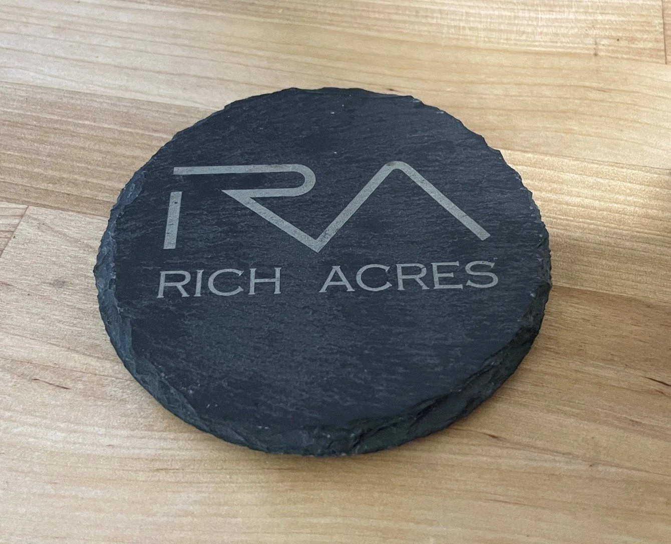 Custom Slate Coasters — Rich Acres Farm