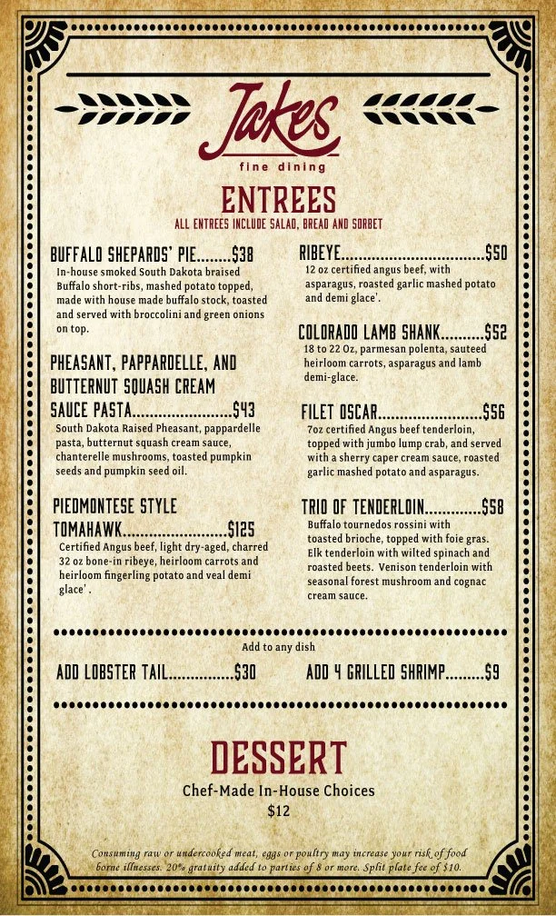 Jakes Fine Dining — Midnight Star