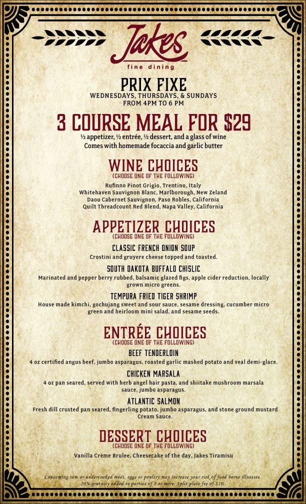 Jakes Fine Dining — Midnight Star