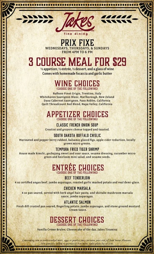 Jakes Fine Dining — Midnight Star