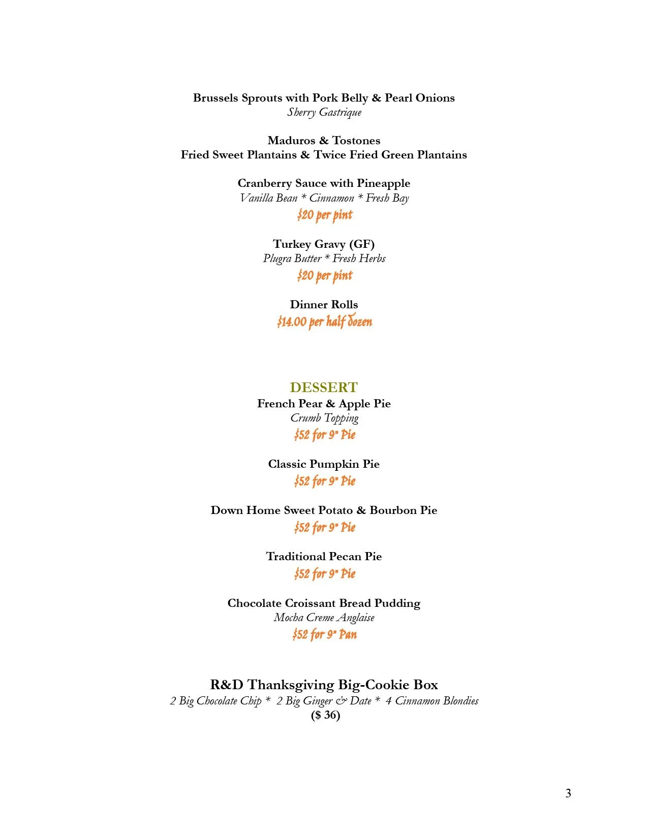 Pre-Order your Thanksgiving Dinner to serve at home — DELUXE 1717 ...