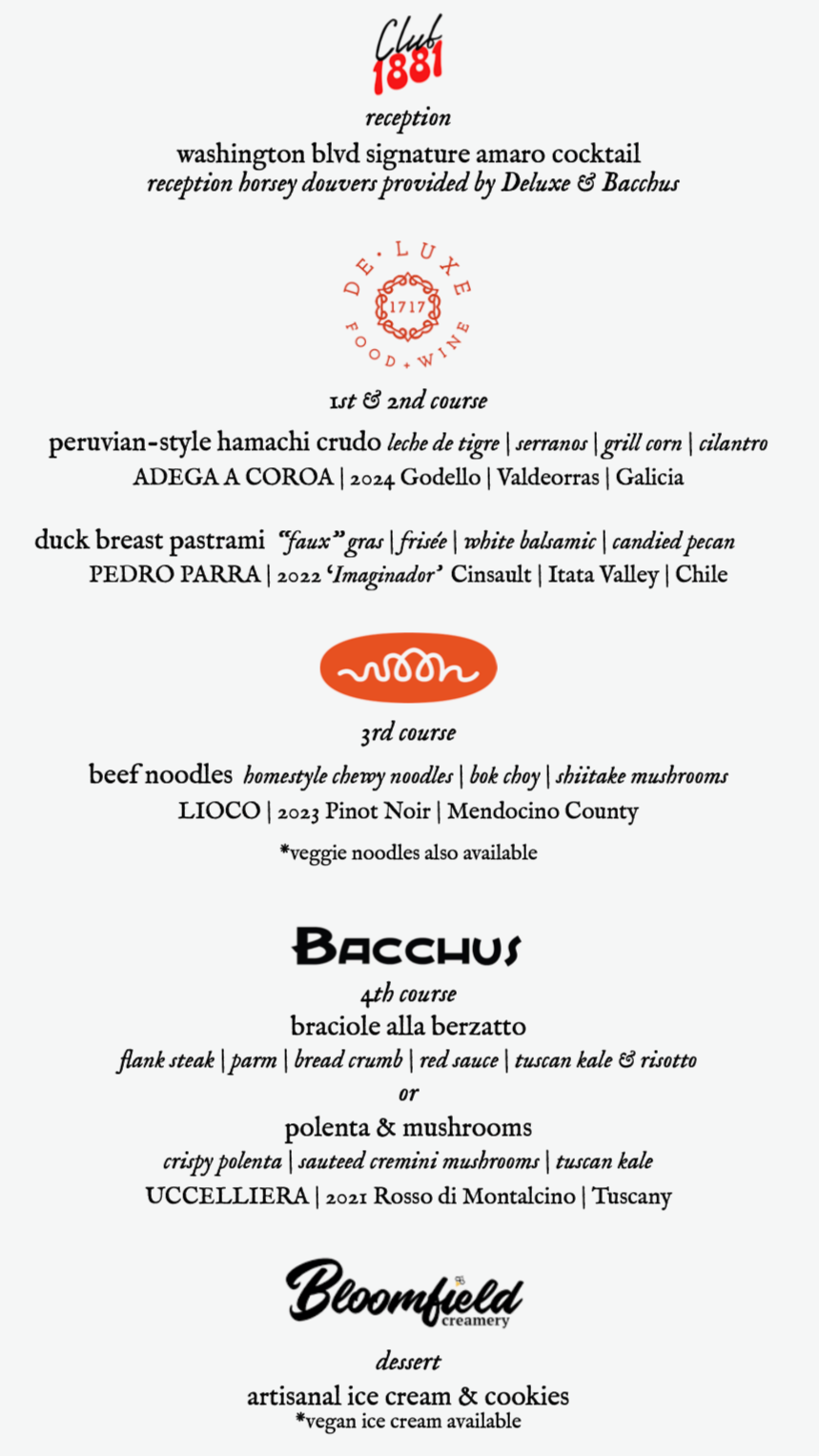 Special Events | Pasadena — DELUXE 1717 | food + wine