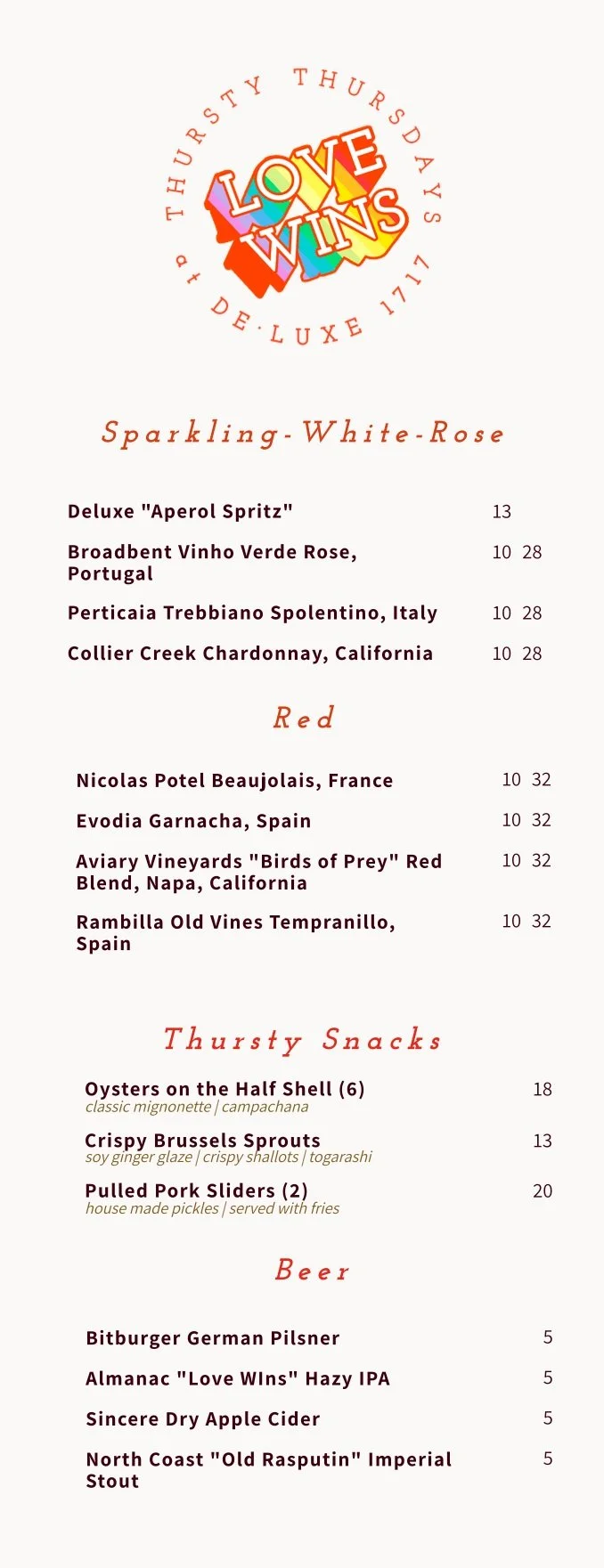 Special Events | Pasadena — DELUXE 1717 | food + wine