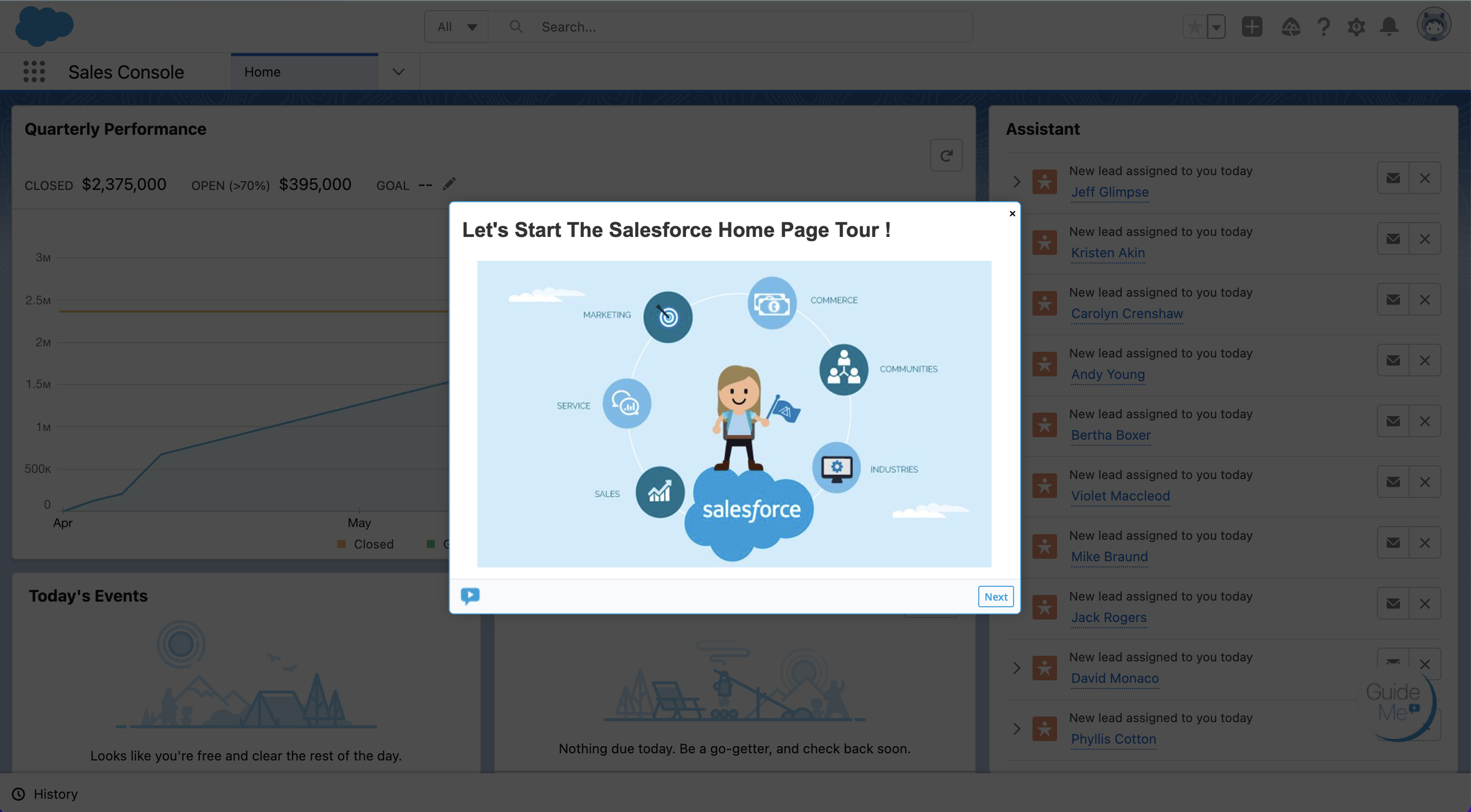 WalkMe Salesforce Integration - Guided End-user Workflows