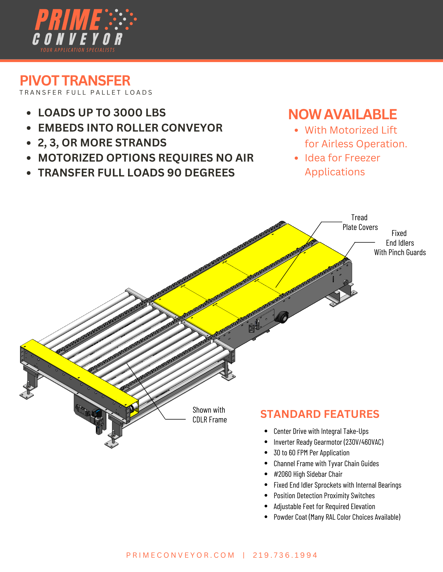 PIVOT TRANSFER — Prime Conveyor