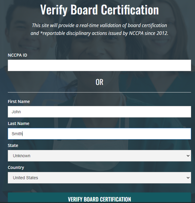 Verifying if a PA is certified to work in Canada — CANADIAN PA