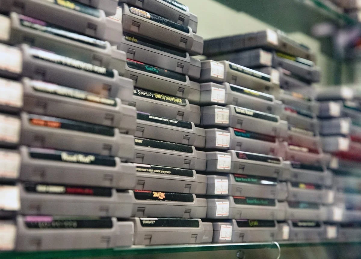 Stack Of Video Game Cases