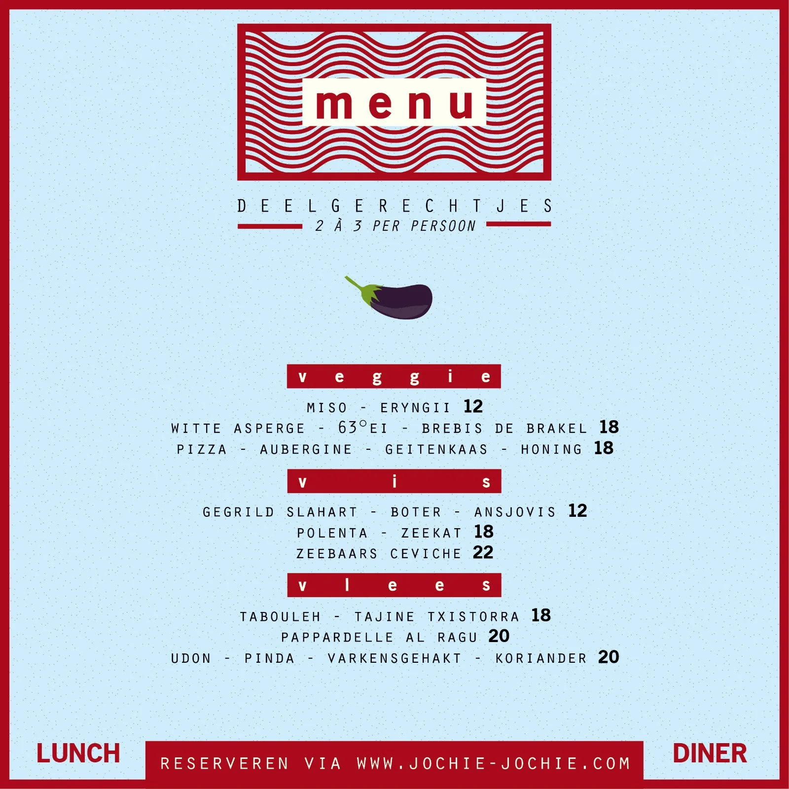 Menu — Jochie - Jochie