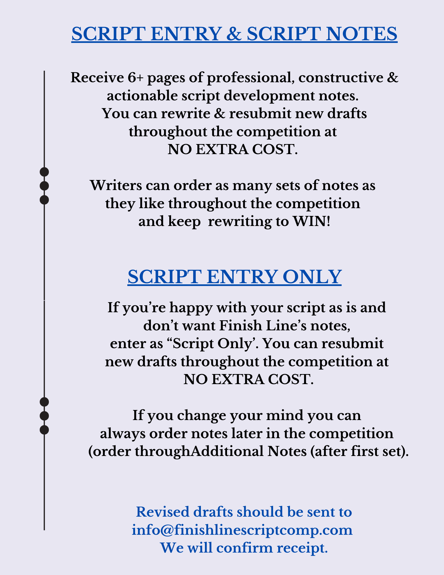 The Finish Line Script Competition