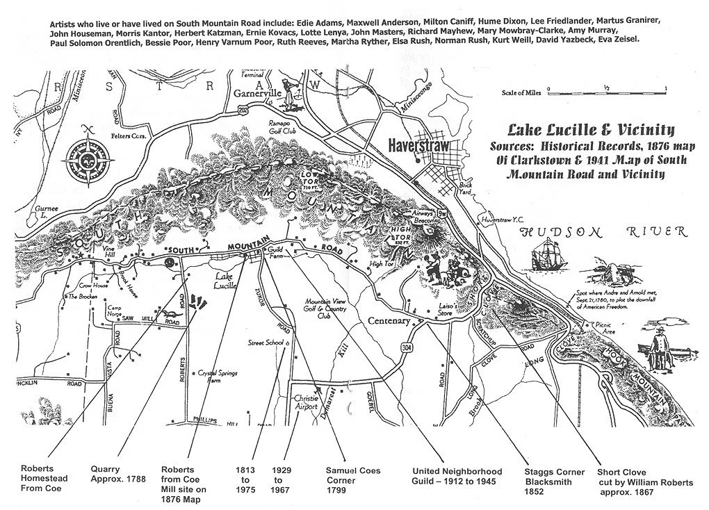 1941 map of South Mountain Road vicinity — Lake Lucille