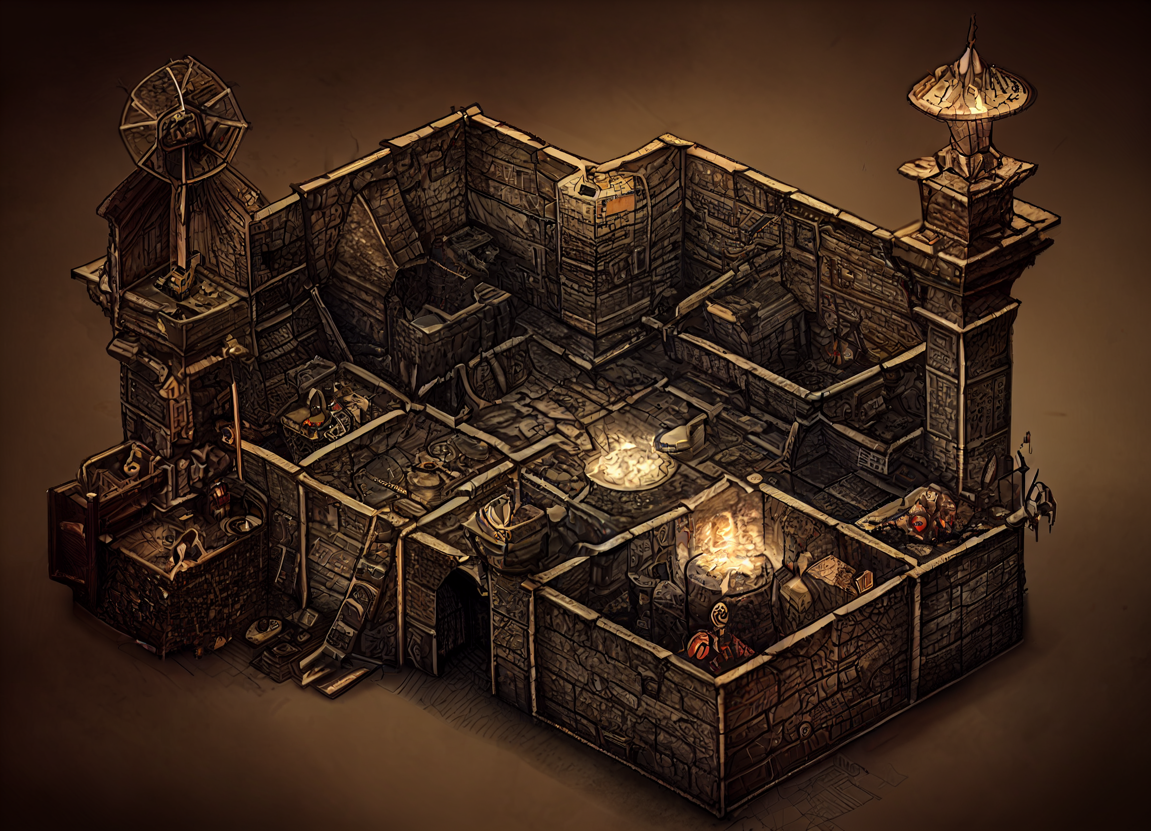 Isometric Dungeon Map