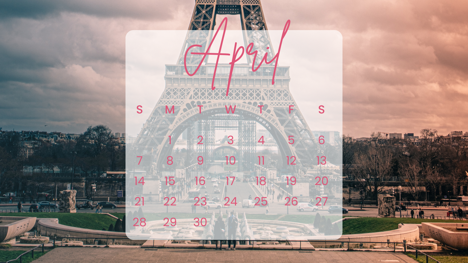 FREE April 2024 Wallpapers — Afterglow Plans