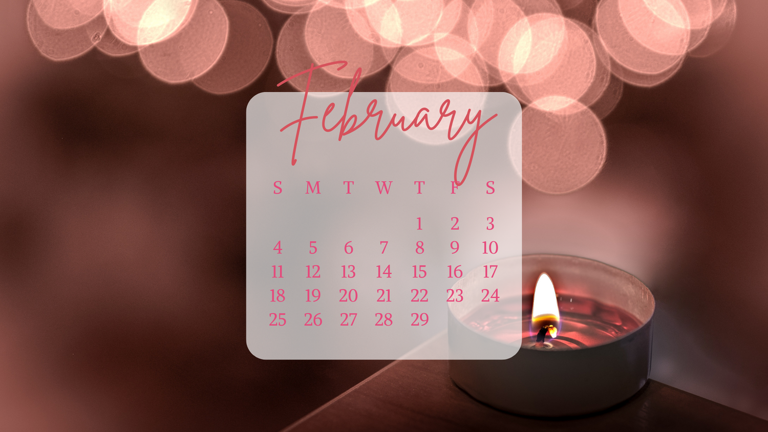 FREE February 2024 Wallpapers — Afterglow Plans