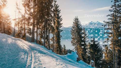 FREE December 2023 Wallpapers — Afterglow Plans
