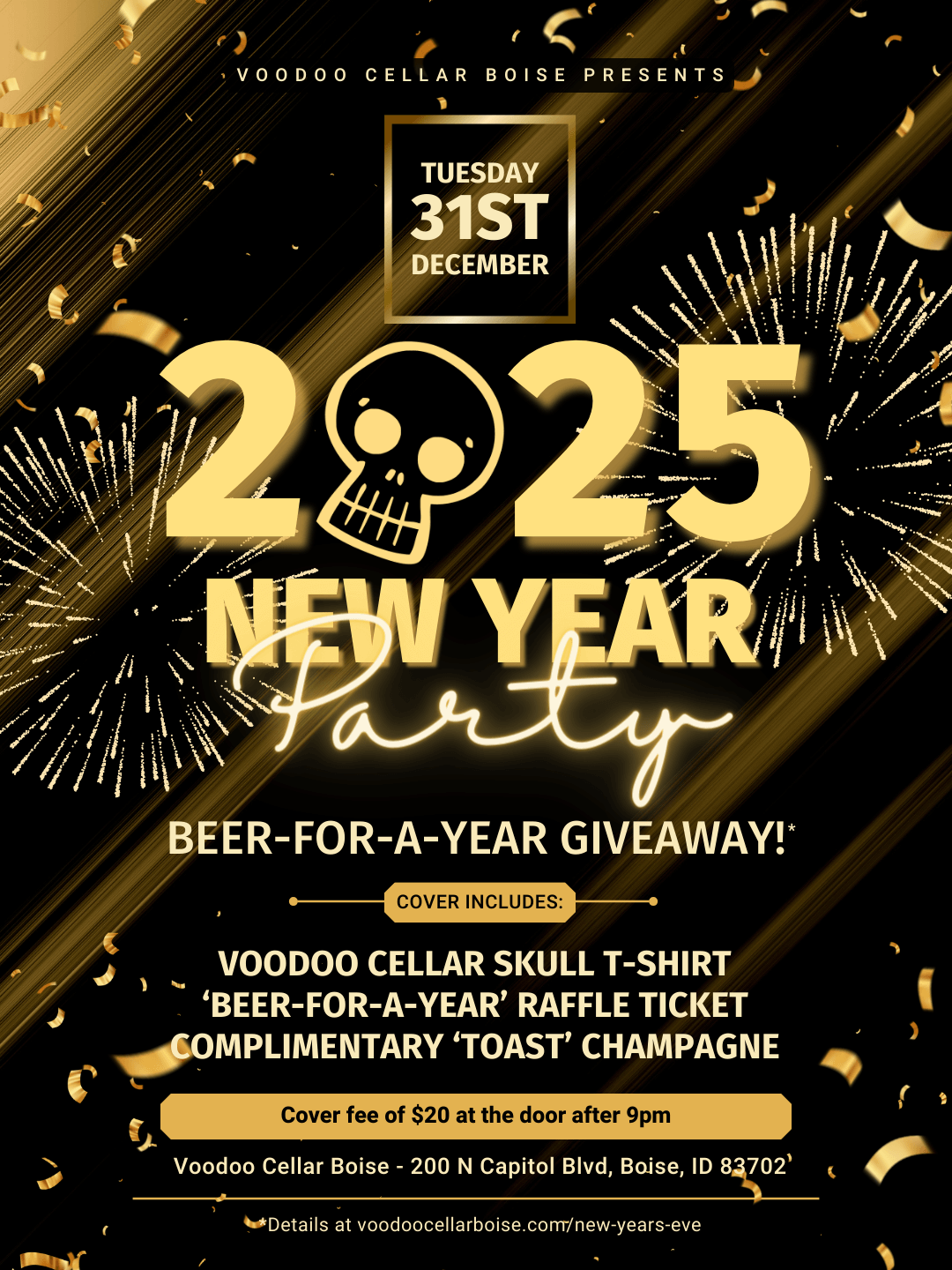 New Years Eve 2025 Party At Voodoo Cellar Boise New Years Eve 2025 Party At Voodoo Cellar Boise