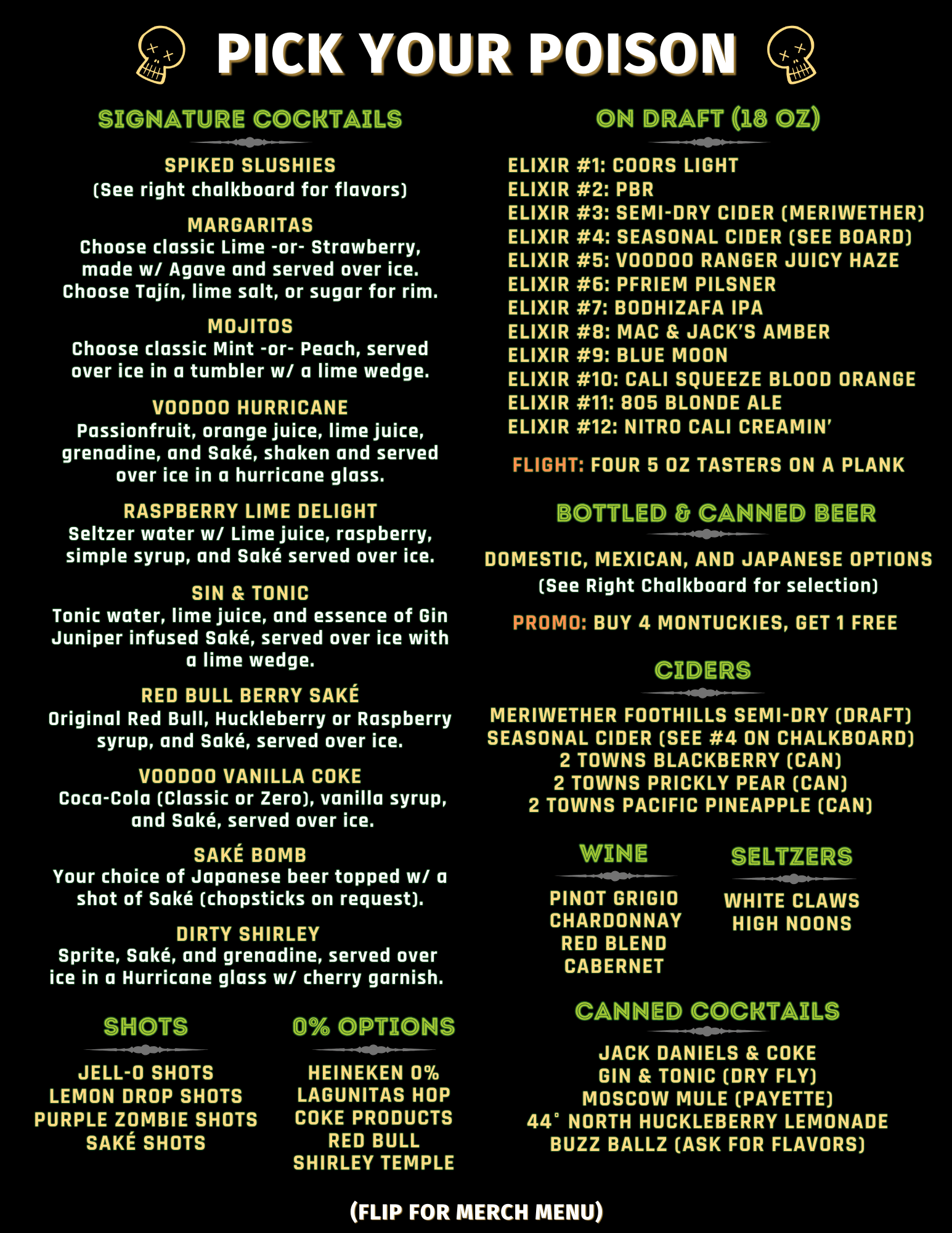See Voodoo Cellar Boise's Menu: Featuring Drinks & Food