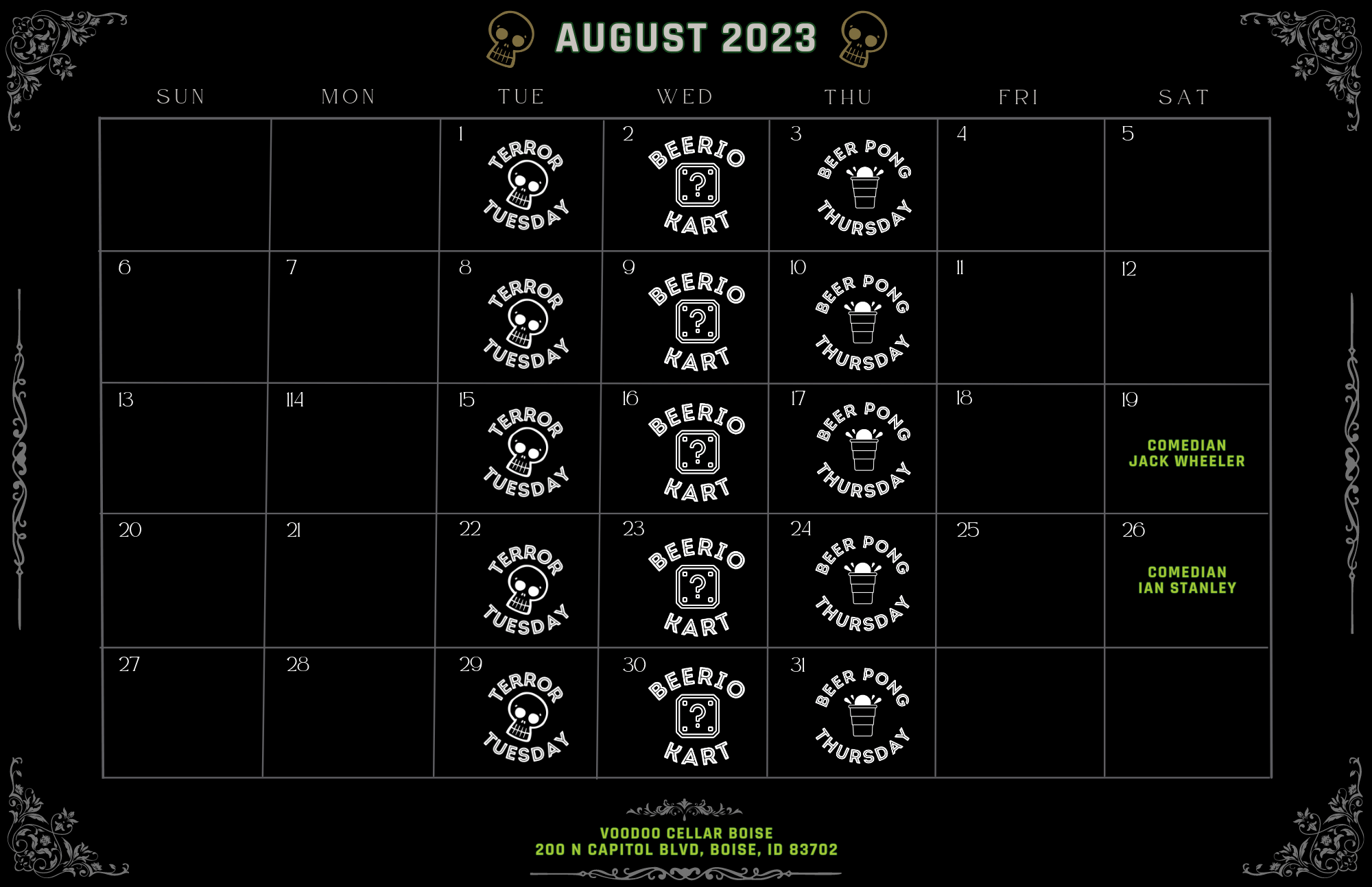 Voodoo Cellar: Downtown Boise's Eerie Comedy + Beer Pong Bar