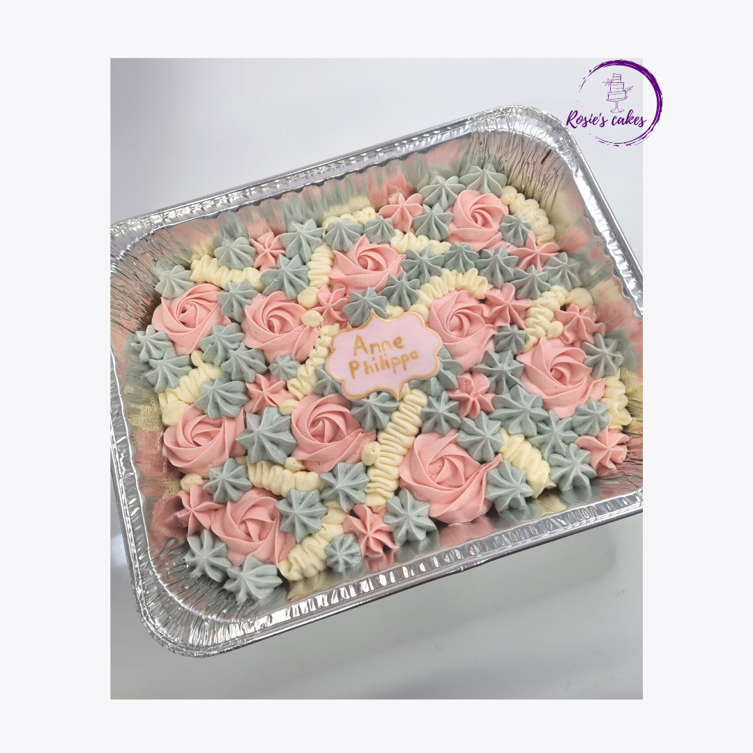 The princess - Vanilla tray cake — Rosie's Cakes Auckland