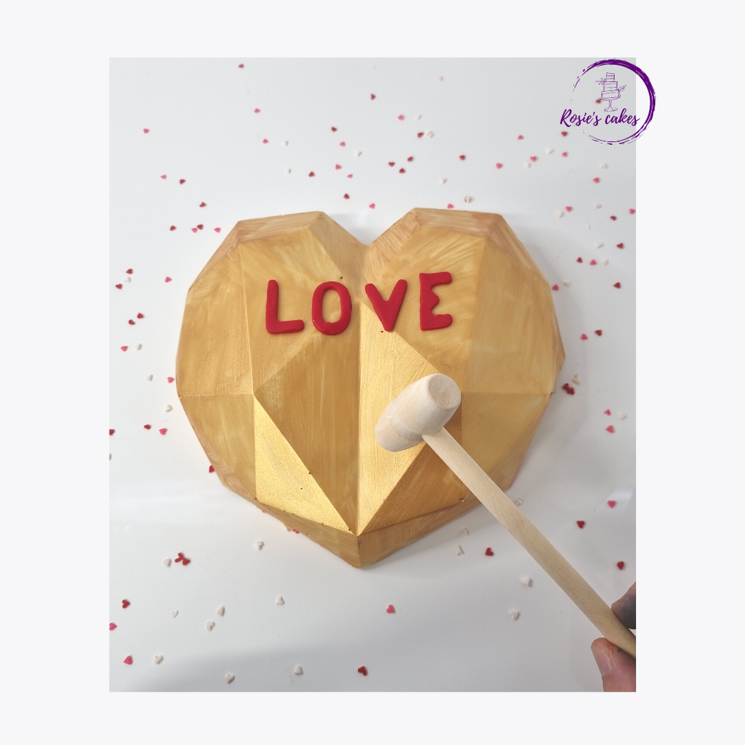 Heart Geo Chocolate Çake' Smash — Rosie's Cakes Auckland