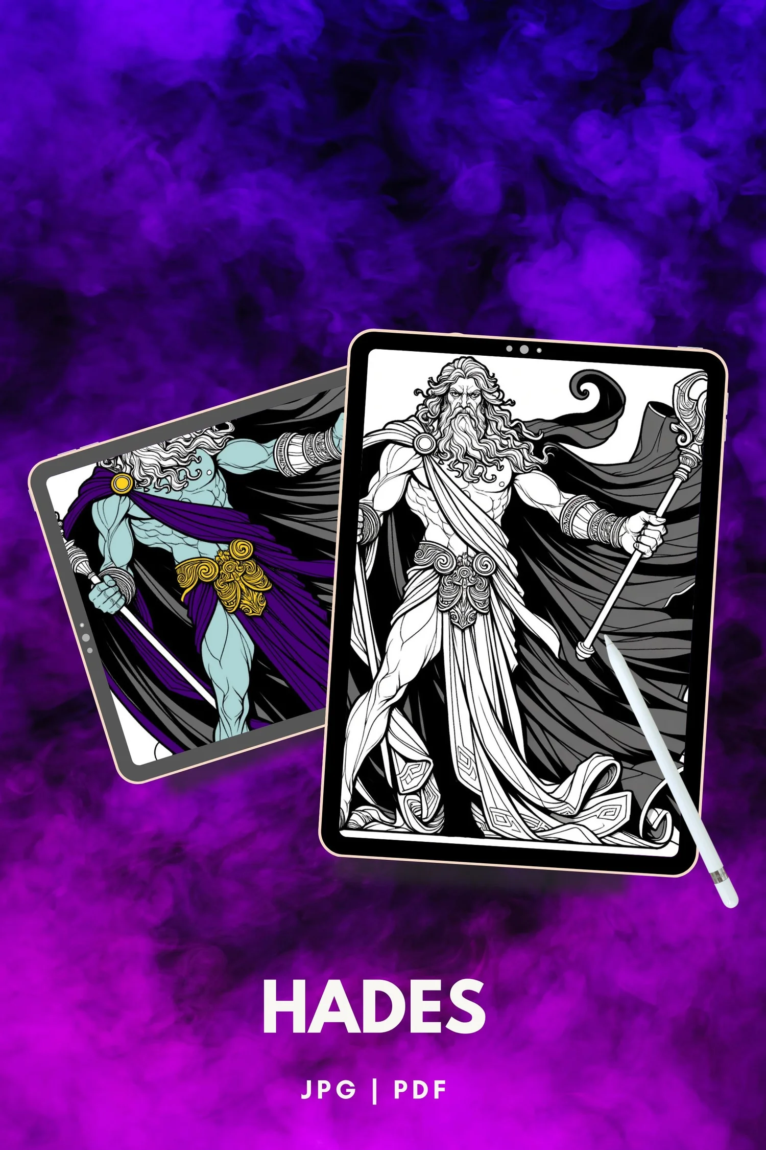 Hades Coloring Page | Spartan Empire Design