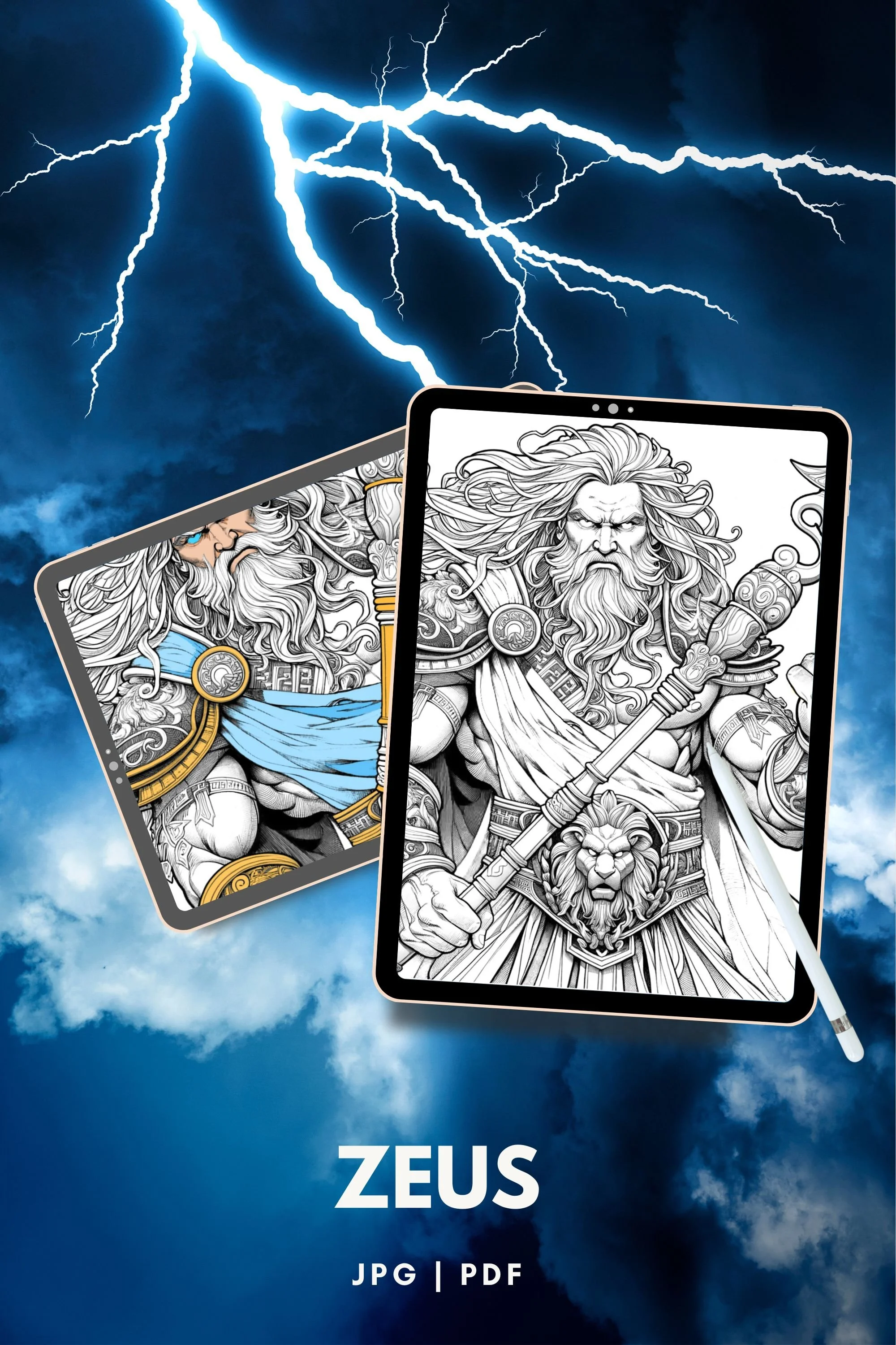 Hercules Coloring Page — Spartan Empire Design