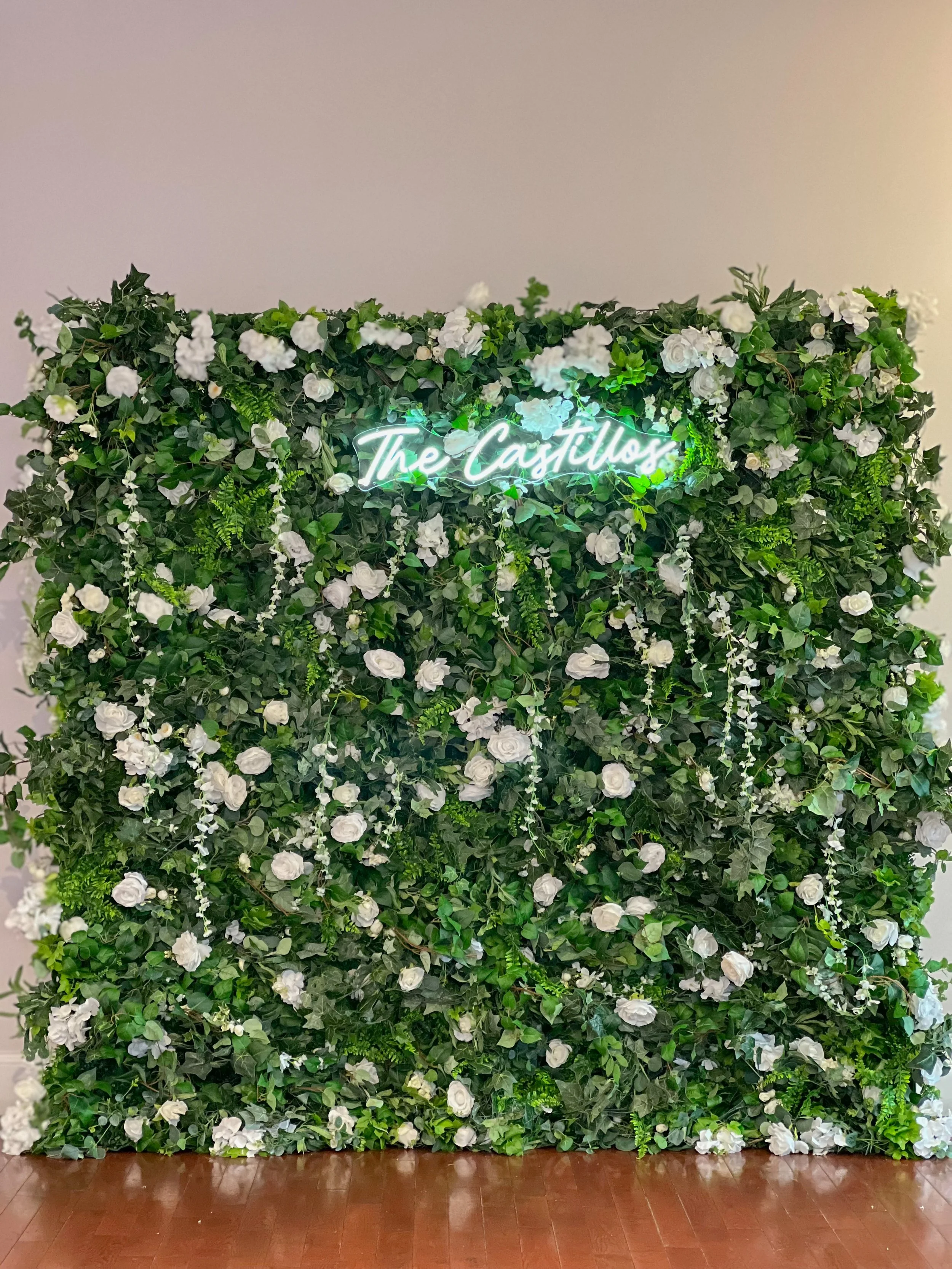 Greenery Wall Backdrop — Boston Lets Party - Flower Wall Company ...