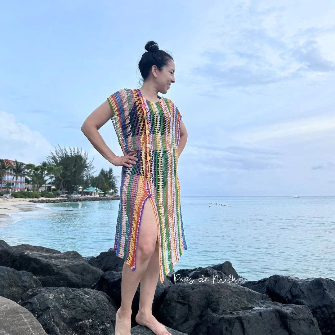 Easy Crochet Beach Coverup — Pops de Milk - Fun and Nerdy Crochet Patterns