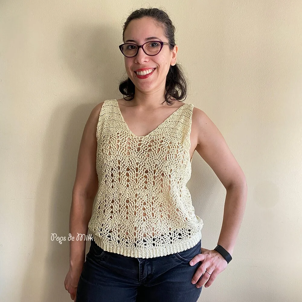 Lacy Chevron Crochet Top Pattern — Pops de Milk - Fun and Nerdy Crochet ...