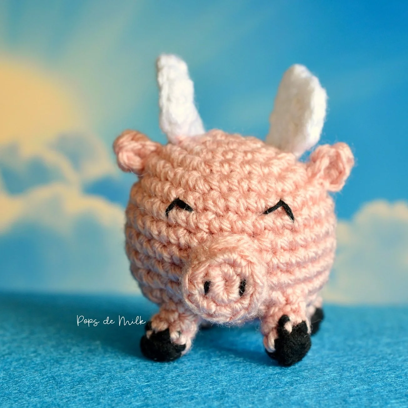 Crochet Flying Pig Amigurumi — Pops de Milk - Fun and Nerdy Crochet ...