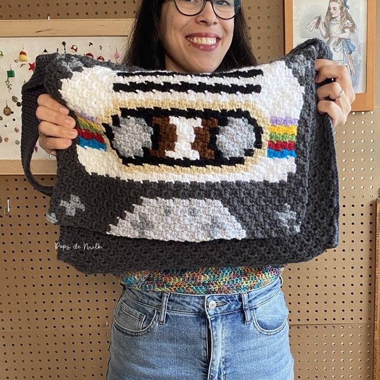C2C Cassette Tape Bag - Crochet Pattern — Pops de Milk - Fun and Nerdy ...