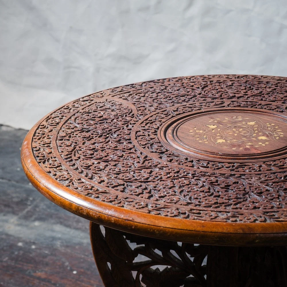 Indian Wood Side Tables