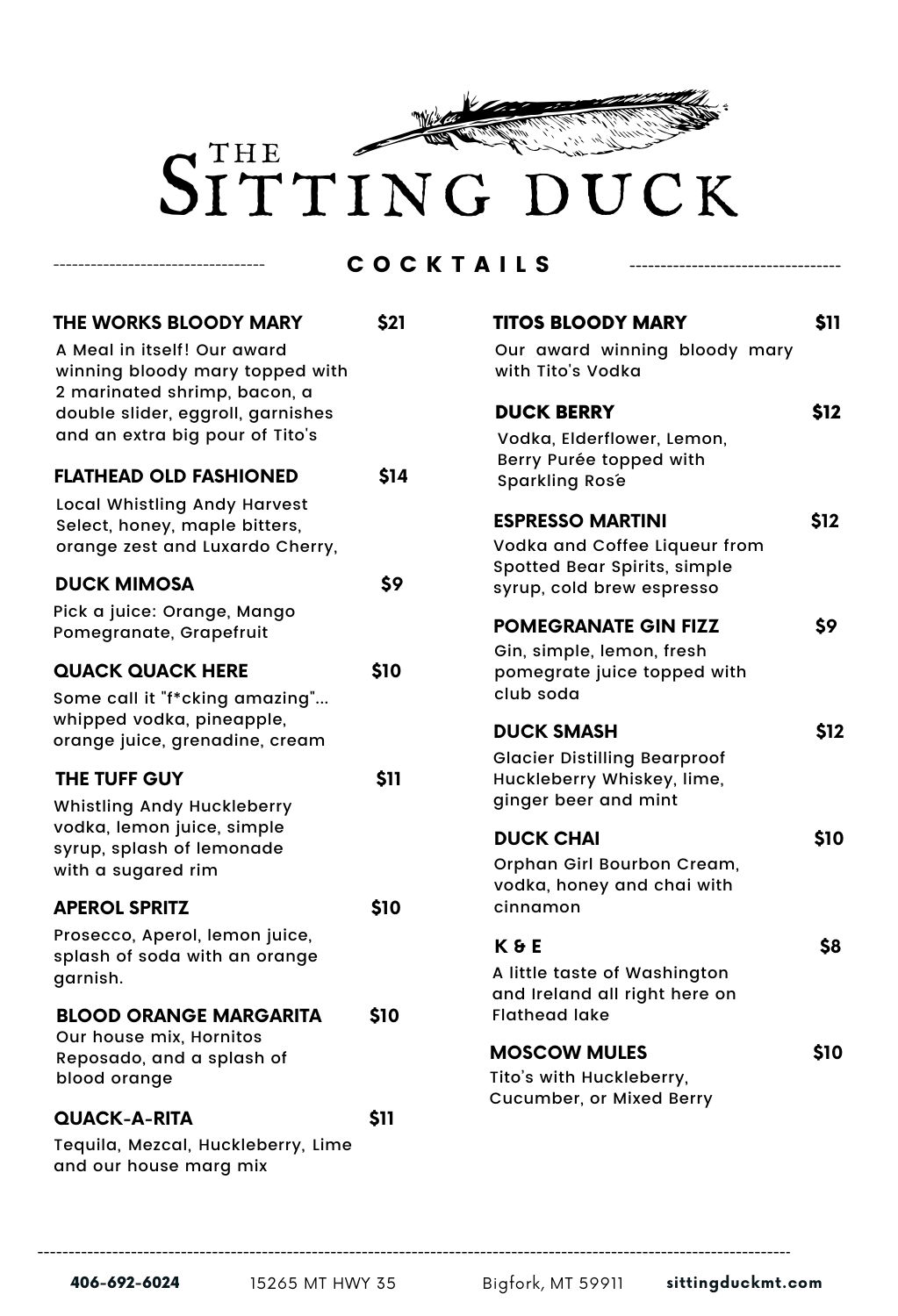 Best Flathead Lake Brunch — The Sitting Duck