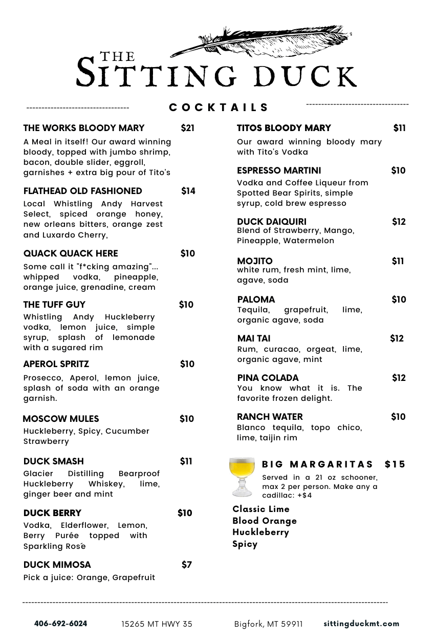 Best Flathead Lake Brunch — The Sitting Duck