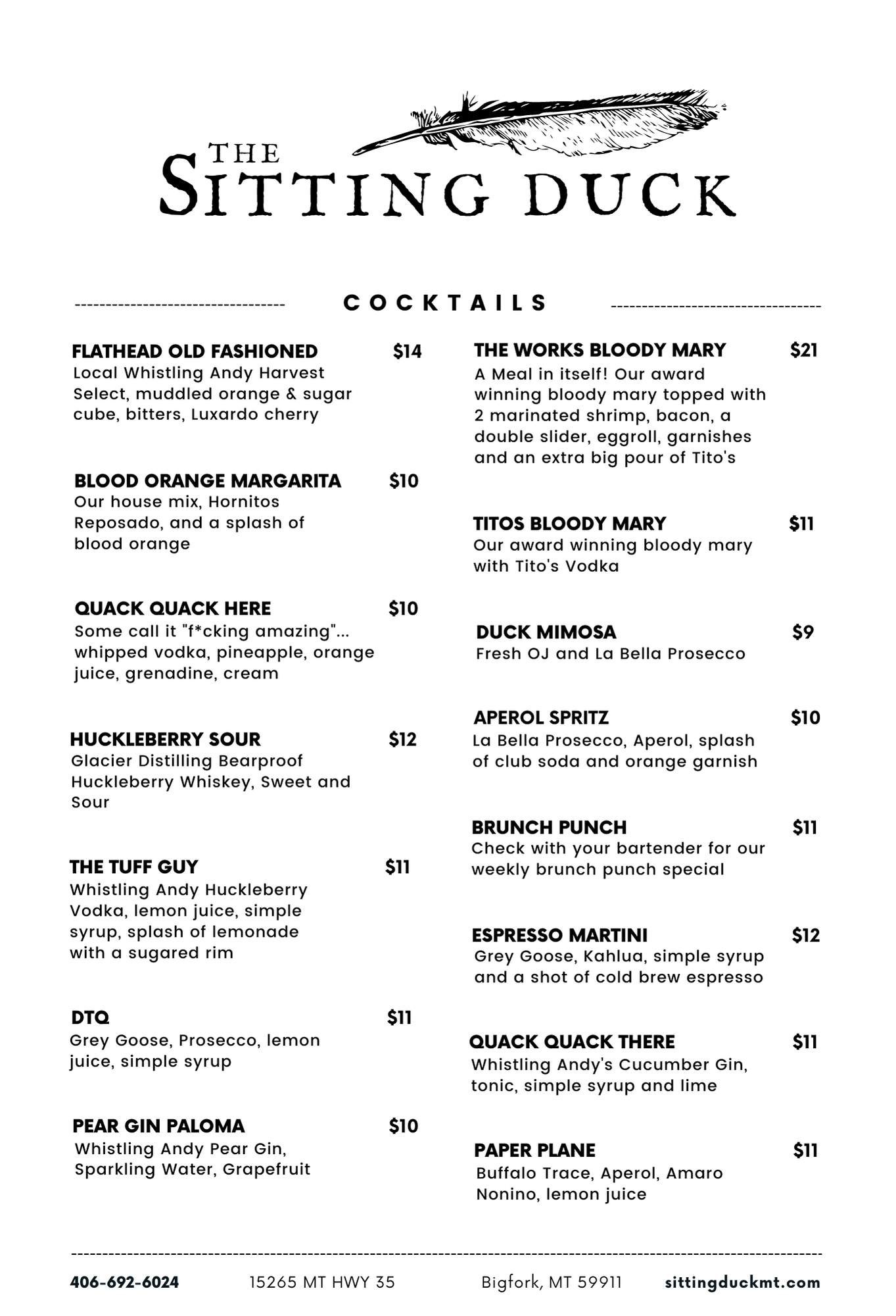 Best Flathead Lake Brunch — The Sitting Duck