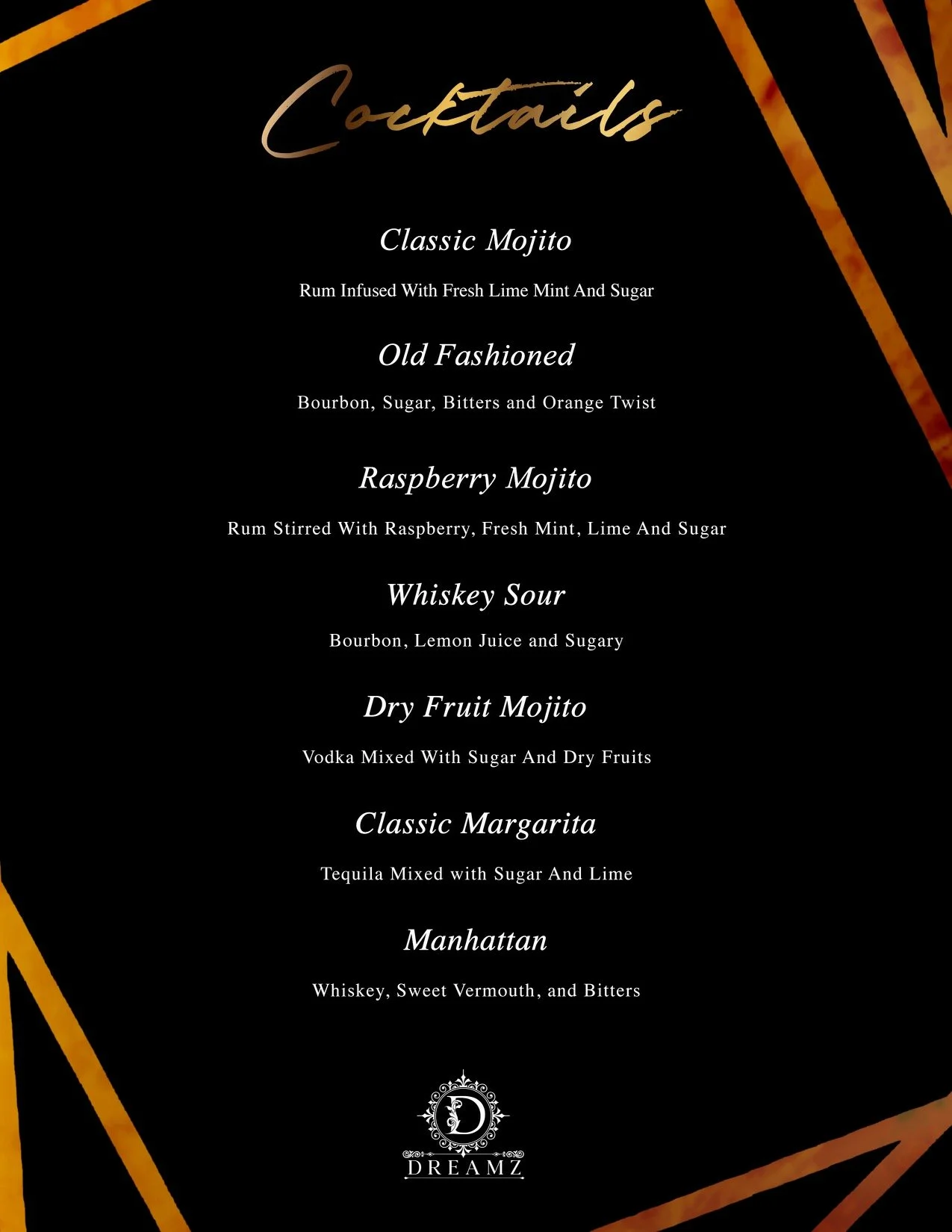 MENU1 — DREAMZ