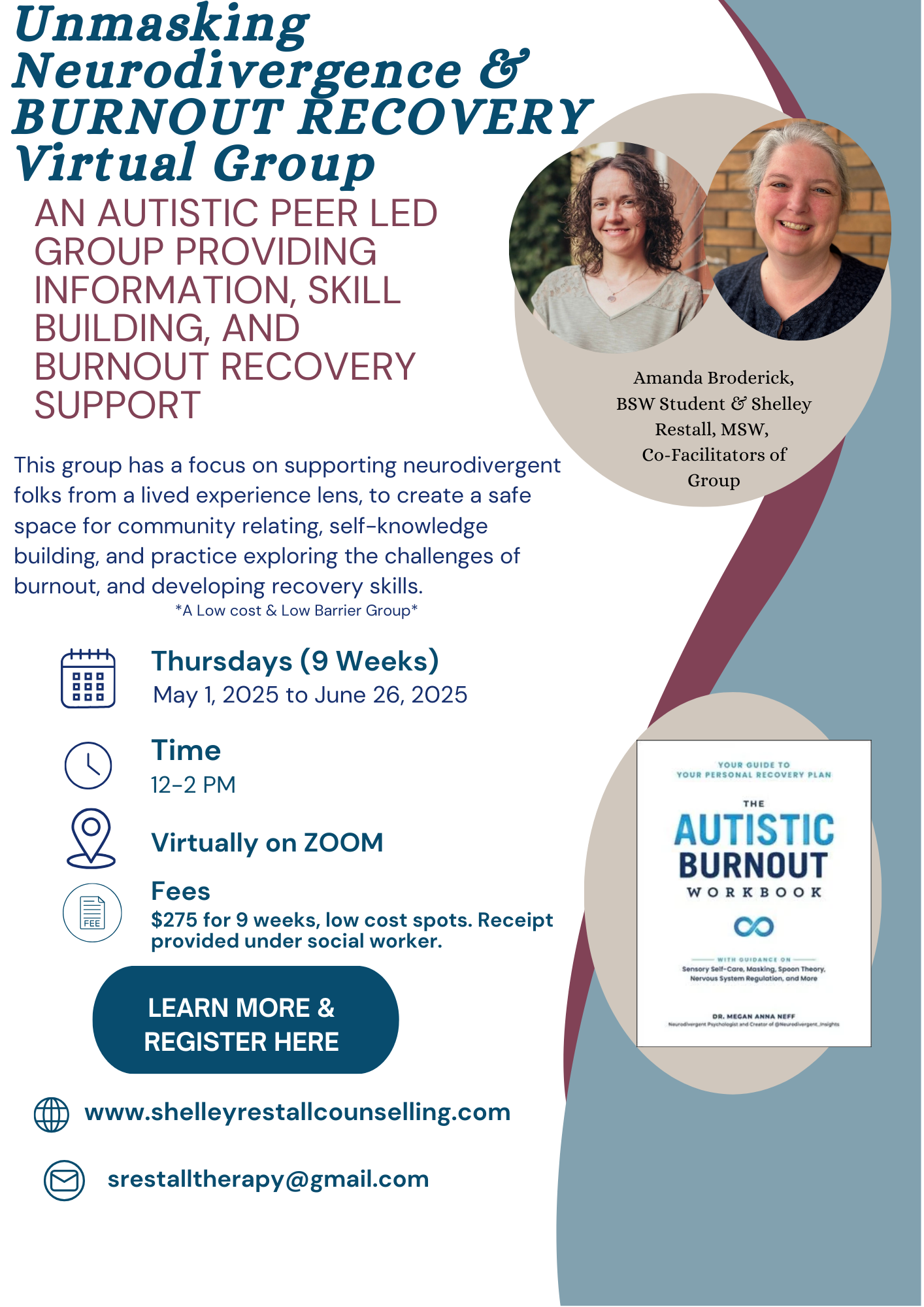 2025 Unmasking Neurodivergence & BURNOUT RECOVERY Virtual Group, led by ...