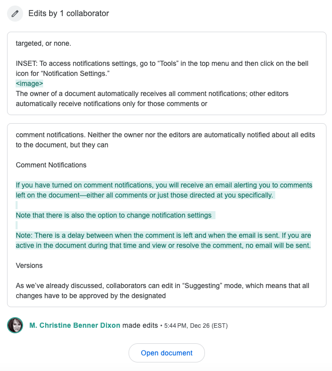 How to Use Google Docs: Notifications — M.C. Benner Dixon