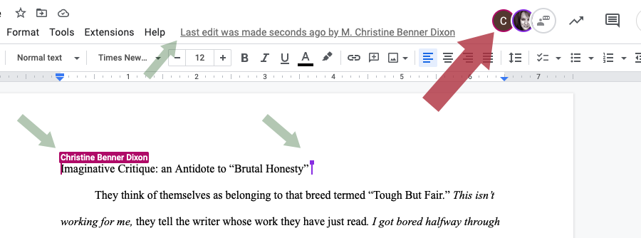 How to Share and Edit Google Docs — M.C. Benner Dixon