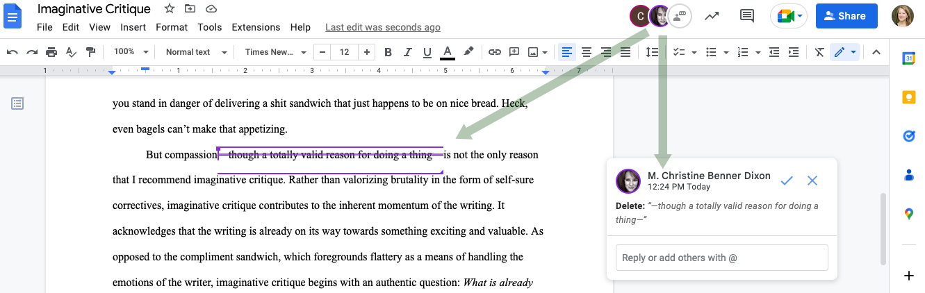 How to Share and Edit Google Docs — M.C. Benner Dixon
